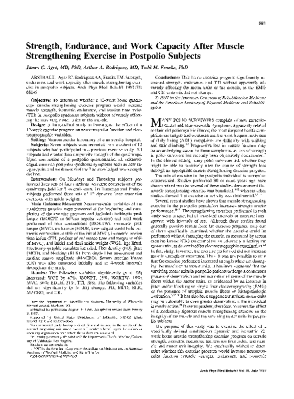 (PDF) Strength, endurance, and work capacity after muscle strengthening ...