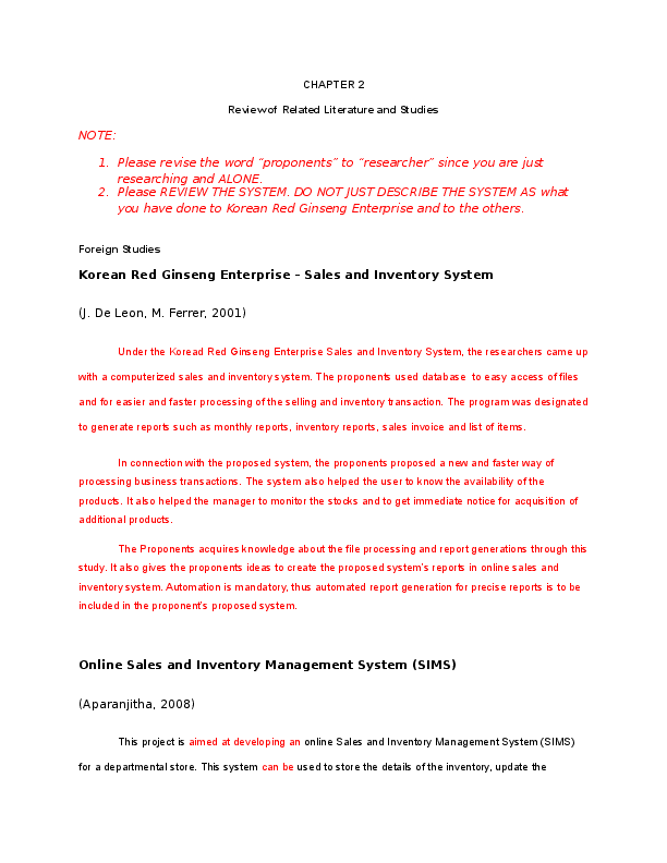 (DOC) Inventory System