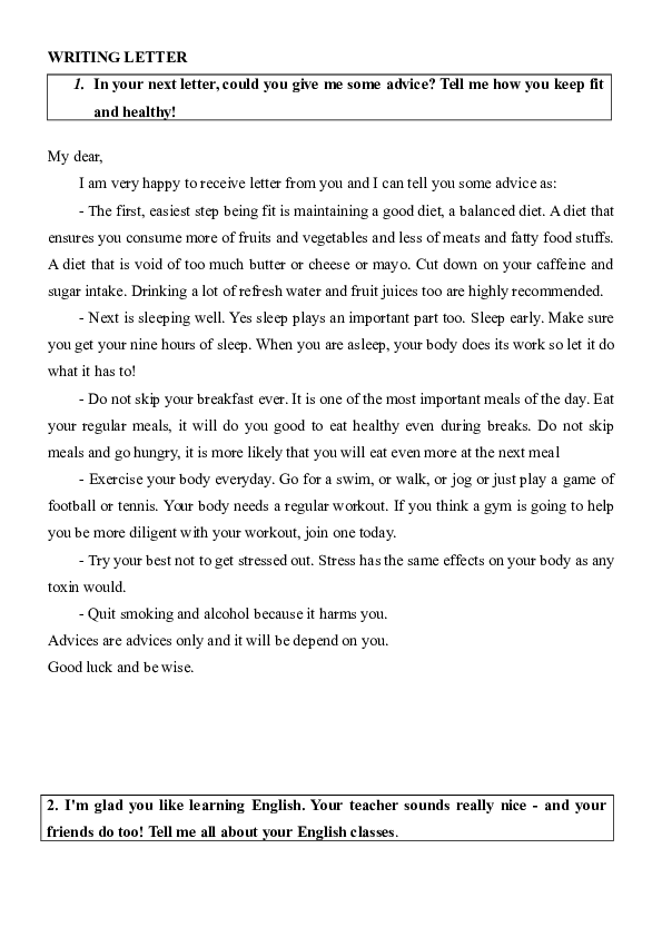 (DOC) WRITING LETTER