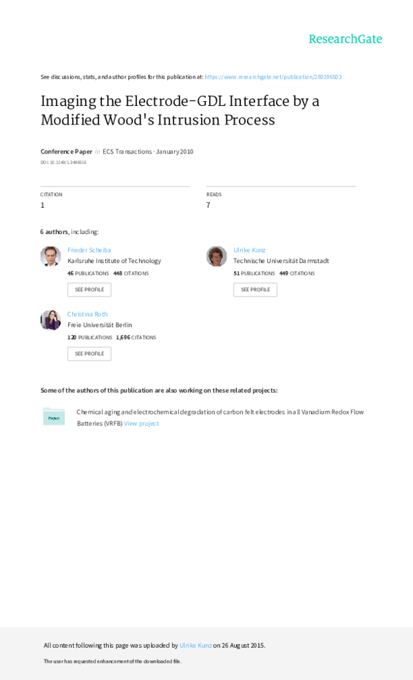 (PDF) Imaging the Electrode-GDL Interface by a Modified Wood's ...