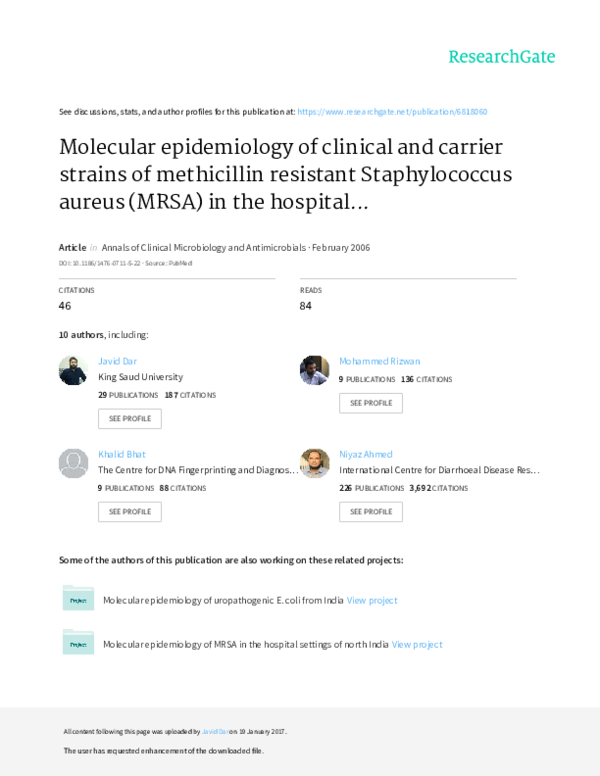 (PDF) Prevalence and Antimicrobial Susceptibility Pattern of Different ...