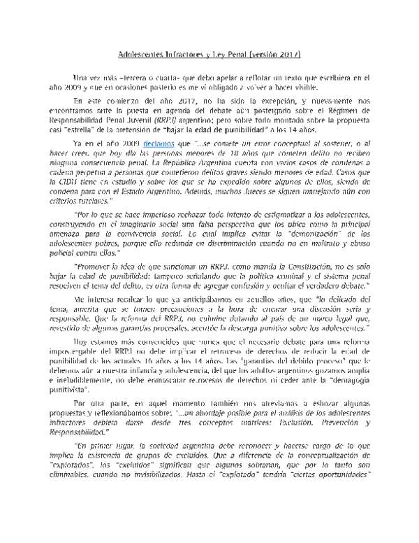 (PDF) Machain, Jose - Adolescentes Infractores y Ley Penal (versión ...