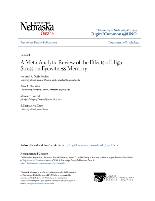(PDF) A Meta-Analytic Review of the Effects of High Stress on ...