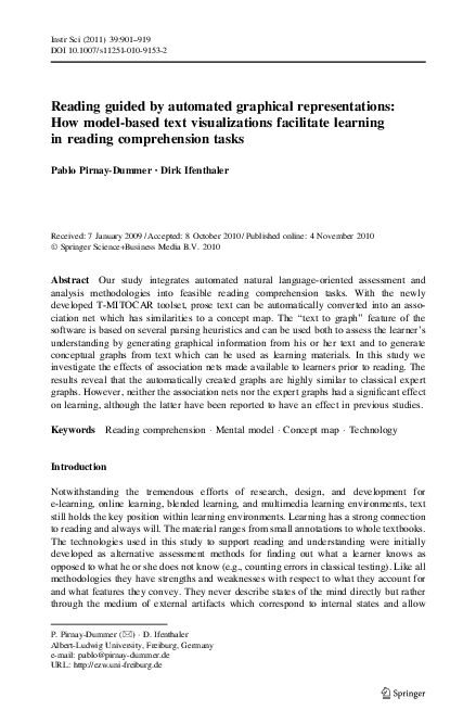 (PDF) Reading Guided by Automated Graphical Representations: How Model-Based Text Visualizations ...