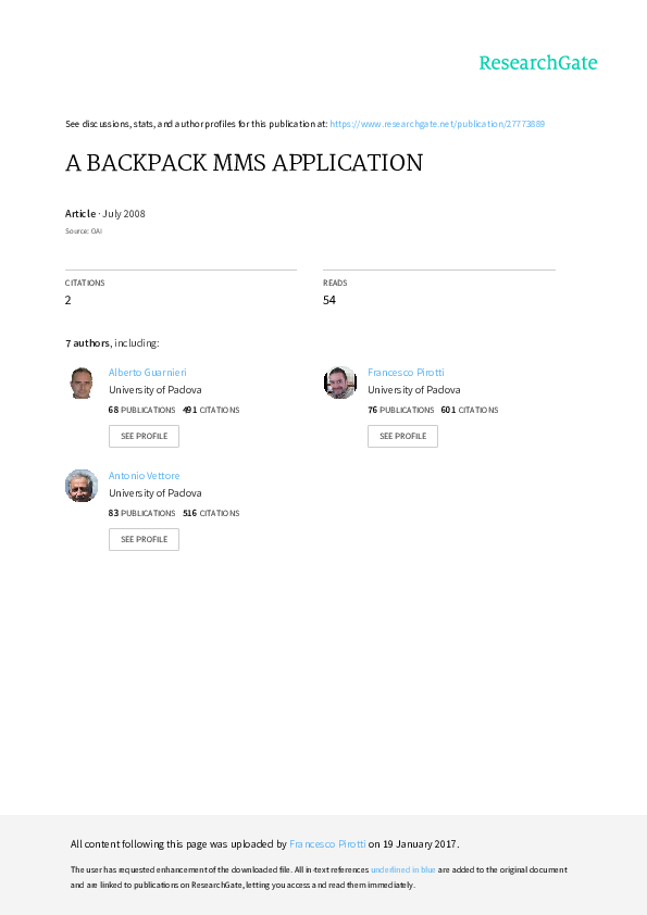 (PDF) A BACKPACK MMS APPLICATION
