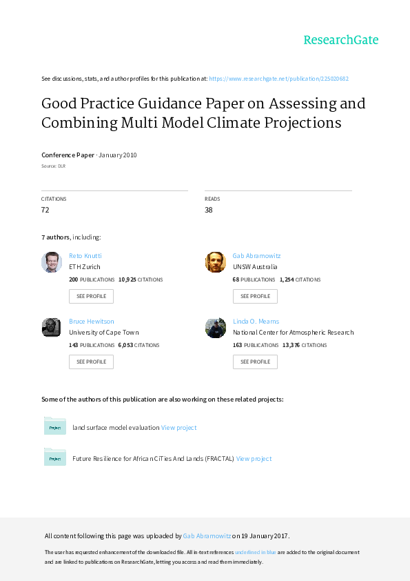(PDF) Good Practice Guidance Paper on Assessing and Combining Multi ...