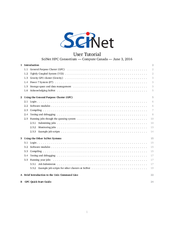 (PDF) Sci Net Tutorial