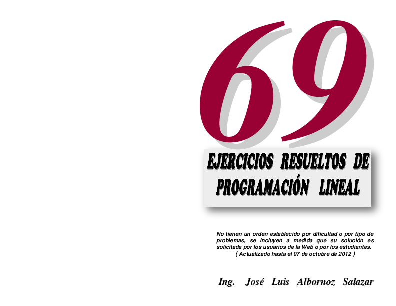 (PDF) Ejercicios resueltos de PROGRAMACION LINEAL (PDF) Ejercicios resueltos de PROGRAMACION LINEAL