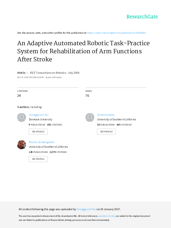 (PDF) An Adaptive Automated Robotic Task-Practice System for ...