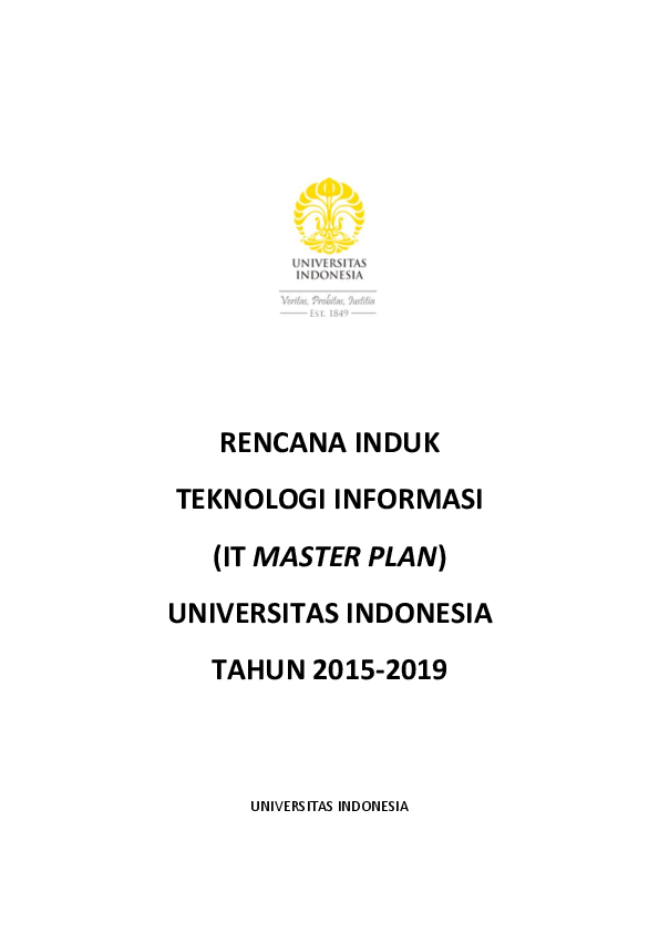 (PDF) IT MASTER PLAN UI 2015 2019 Lampiran SK V