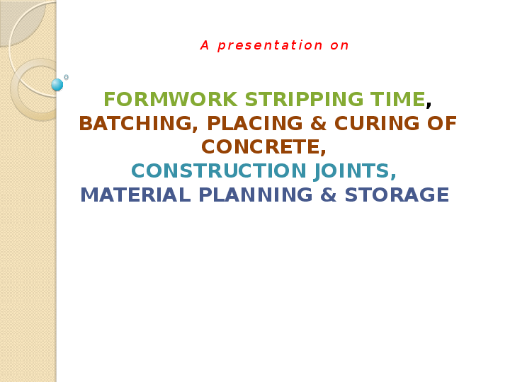 (PPT) PPT ON CONCRETE FORMWORK ETC