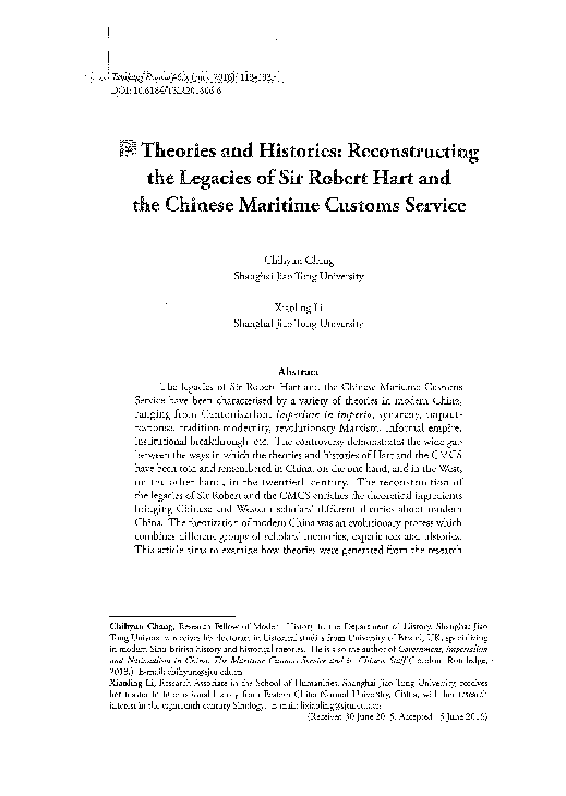 (PDF) Theories and Histories: Reconstructing the Legacies of Sir Robert ...