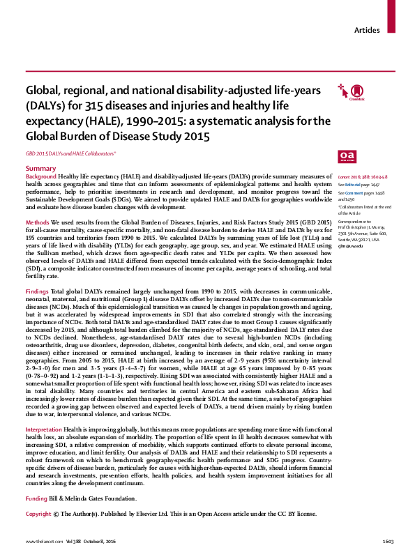 (PDF) Global, regional, and national disability-adjusted life-years ...