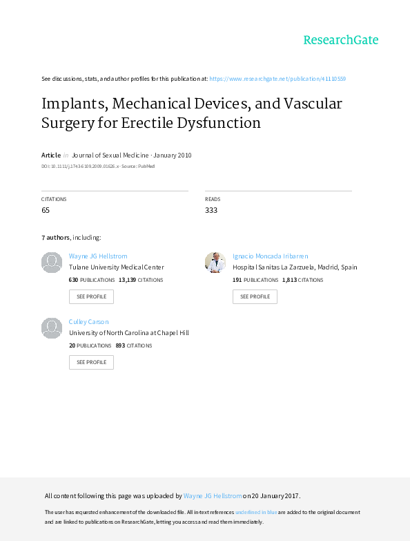 (PDF) Implants, Mechanical Devices, and Vascular Surgery for Erectile ...