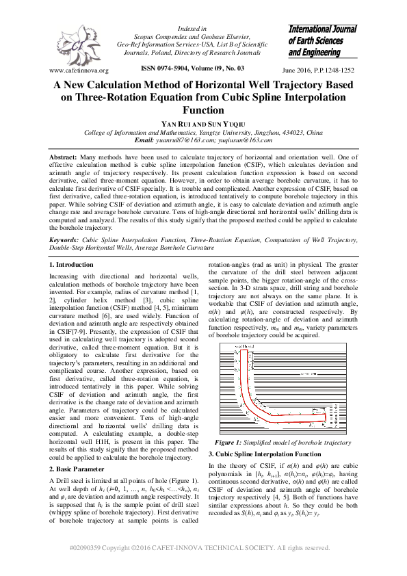 (PDF) A New Calculation Method of Horizontal Well Trajectory Based on ...