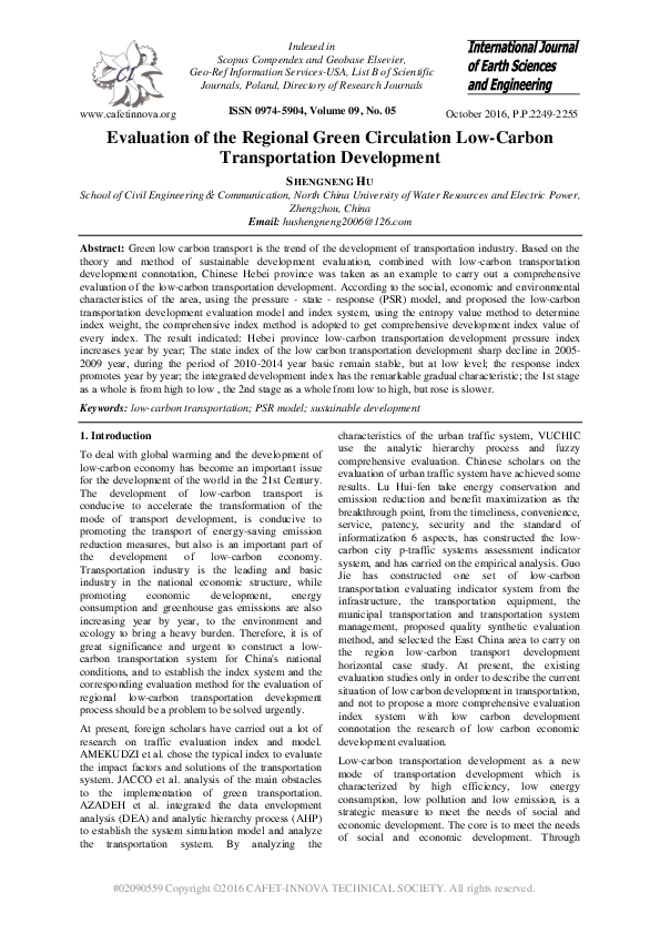 (PDF) Evaluation of the Regional Green Circulation Low-Carbon ...