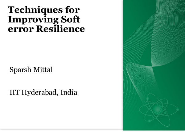 (PDF) PPT for Techniques for Improving Soft Error Resilience