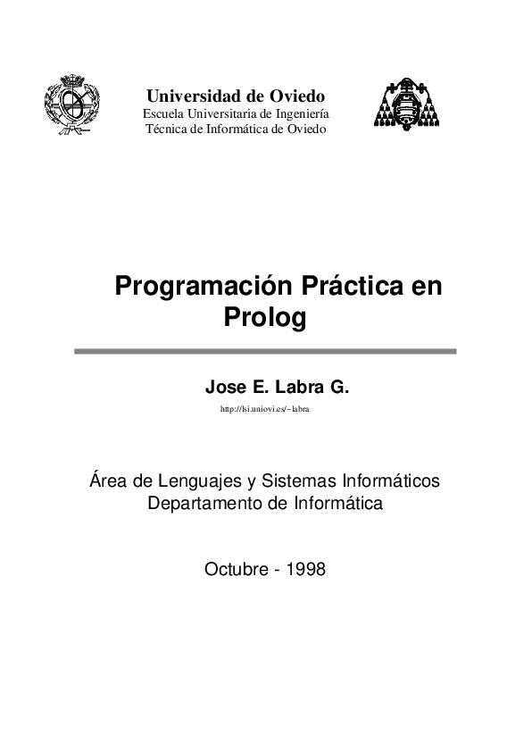 (PDF) Programación Práctica en Prolog