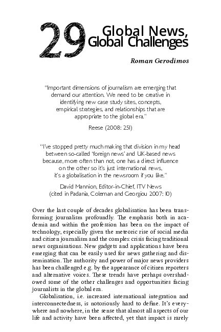 (PDF) 29 Global News, Global Challenges