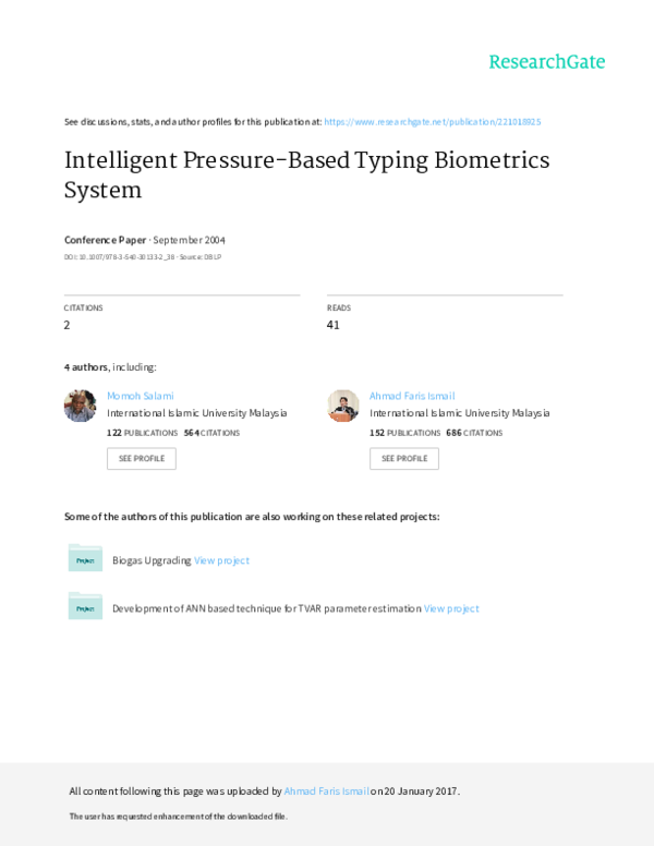 (PDF) Intelligent Pressure-Based Typing Biometrics System