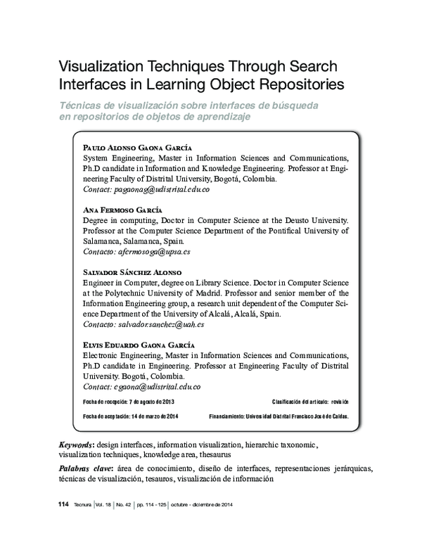 (PDF) Visualization Techniques Through Search Interfaces in Learning Object Repositories ...