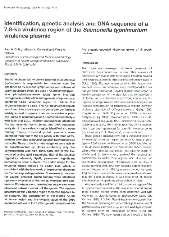 (PDF) Identification, Genetic Analysis and DNA Sequence of a 7.8-Kb Virulence Region of the ...