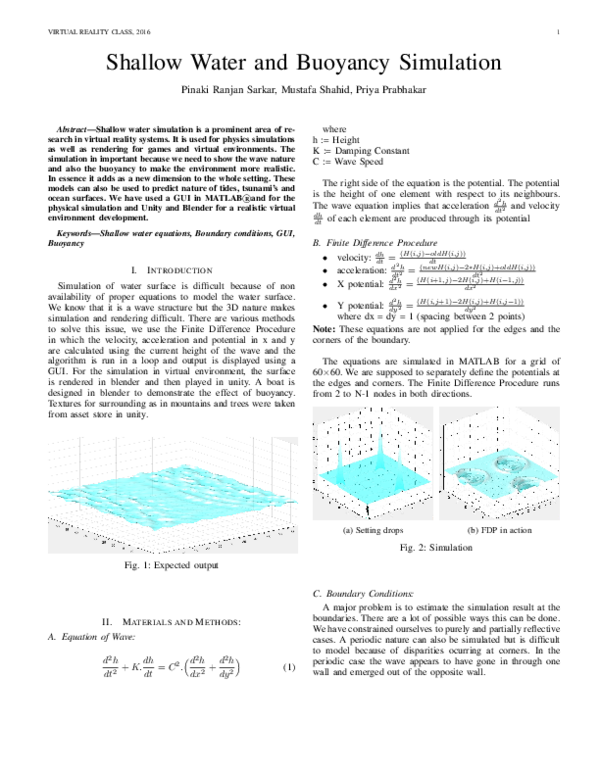 (PDF) Shallow Water and Buoyancy Simulation