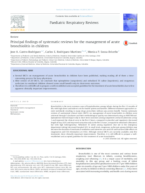 (PDF) Principal findings Bronchiolitis Paed Resp Rev 2015.pdf