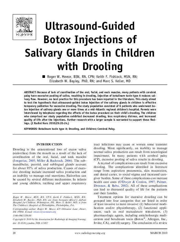 (PDF) Ultrasound-Guided Botox Injections of Salivary Glands in Children ...