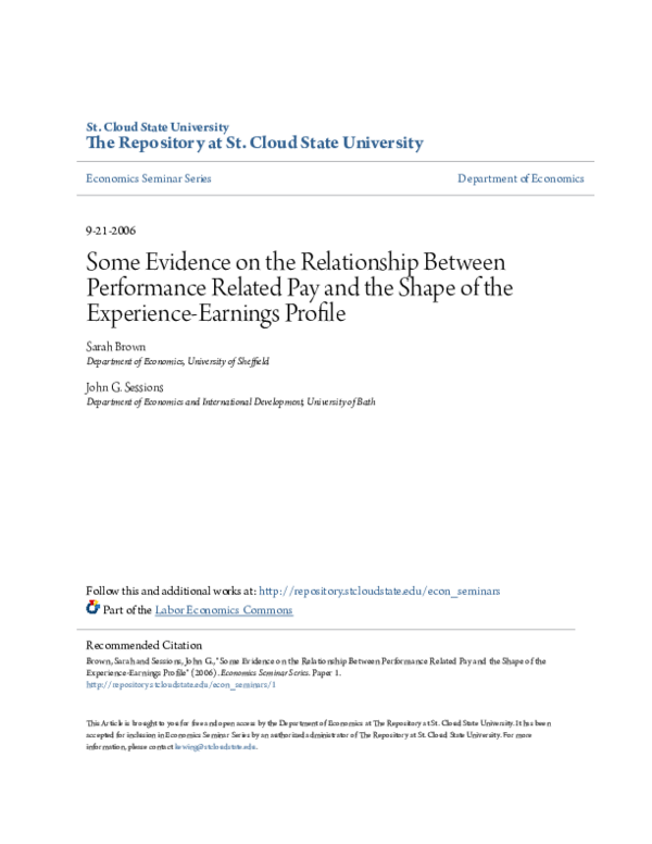 (PDF) The Impact of Training on Earnings : Differences Between ...