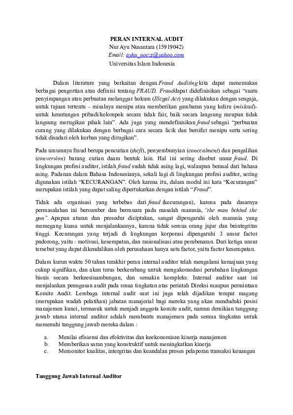 (DOC) PERAN INTERNAL AUDIT