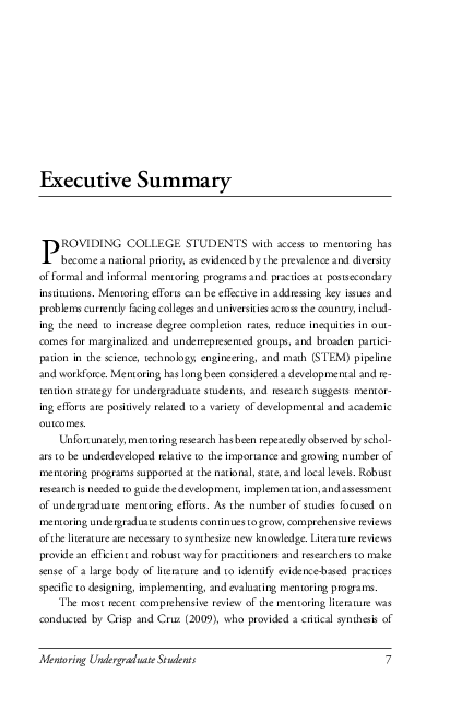 (PDF) Mentoring Undergraduate Students