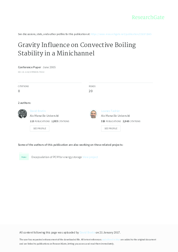 (PDF) Gravity Influence of Convective Boiling Stability in a ...