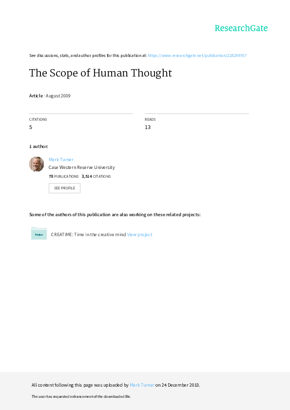 (PDF) The Scope of Human Thought