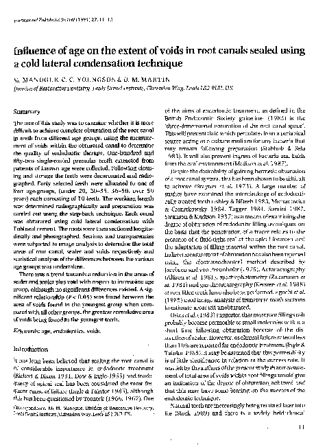 (PDF) Influence of age on the extent of voids in root canals sealed ...