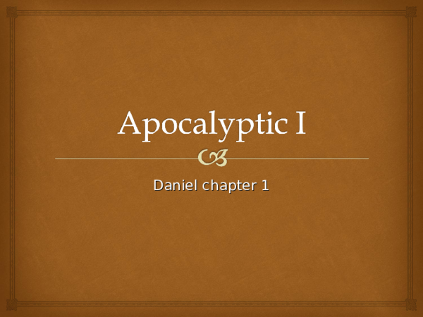 (PPT) Daniel chapter one