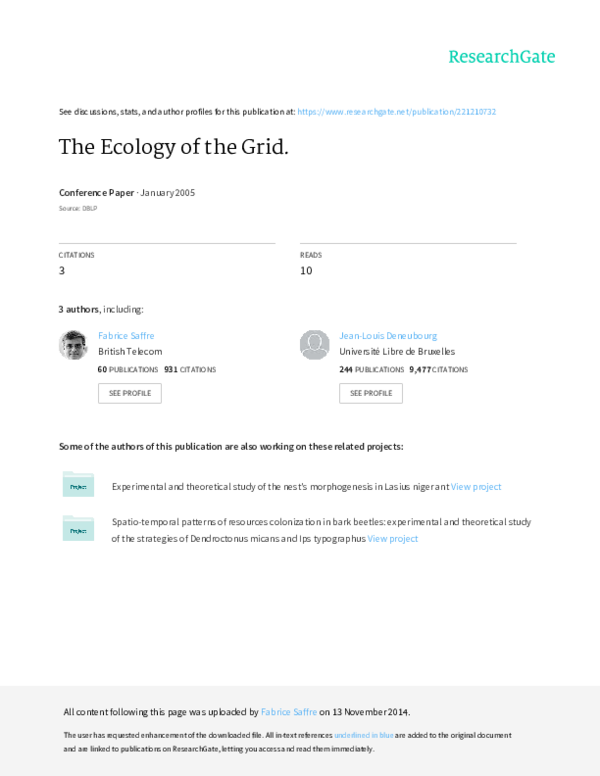(PDF) The Ecology of the Grid