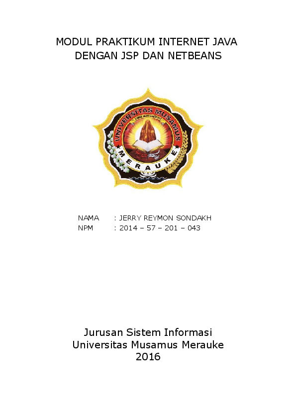 (DOC) MODUL PRAKTIKUM INTERNET JAVA.docx | Jerry Sondakh - Academia.edu