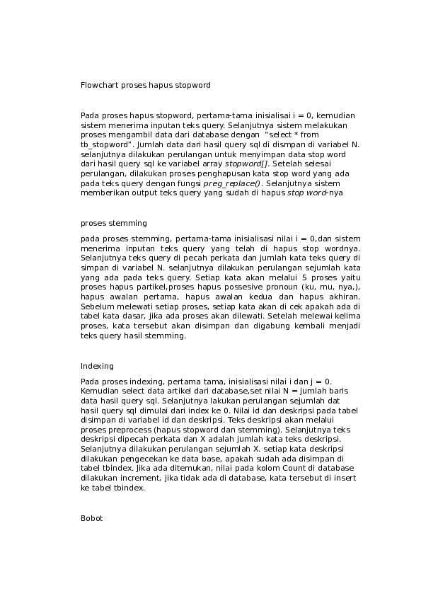 (DOC) Flowchart proses hapus stopword