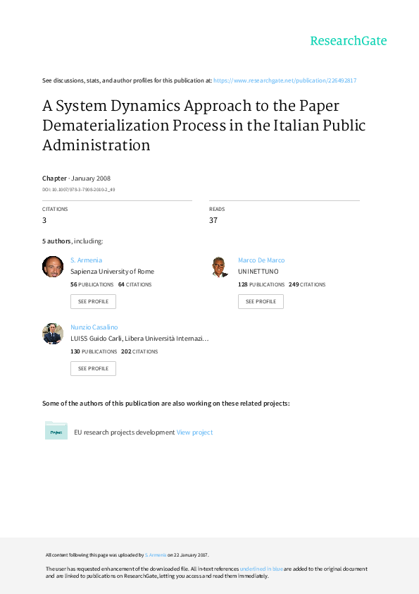 (PDF) A System Dynamics Approach to the Paper Dematerialization Process ...