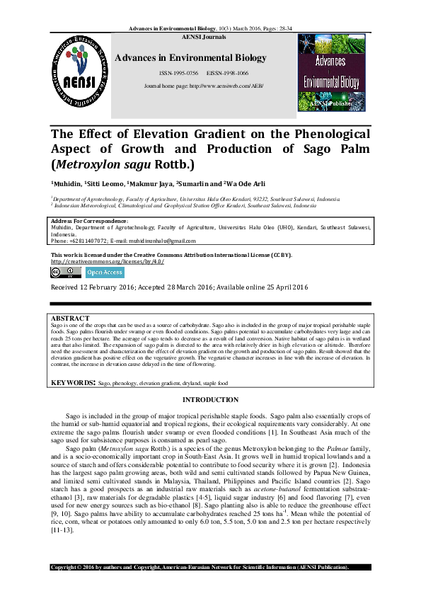(PDF) Morphology, growth and genetic variations of sago palm ...