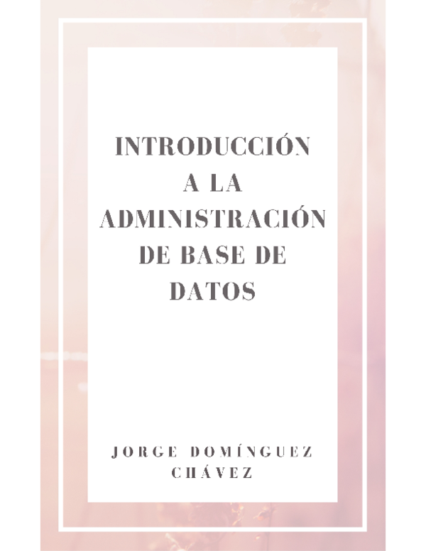 (PDF) Introducción a la administración de base de datos