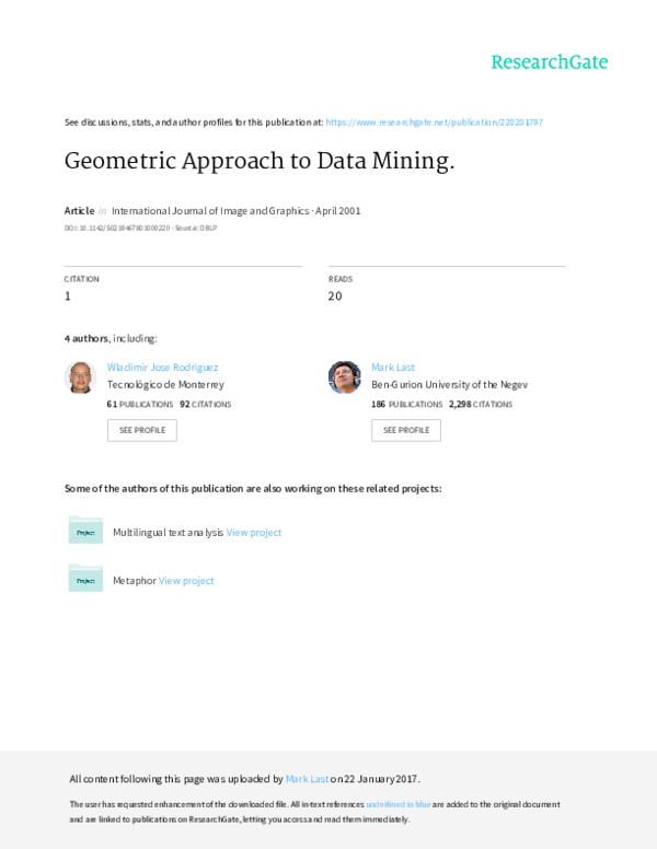 (PDF) Identifcation of correlation between 3D surfaces using data mining techniques: a case ...
