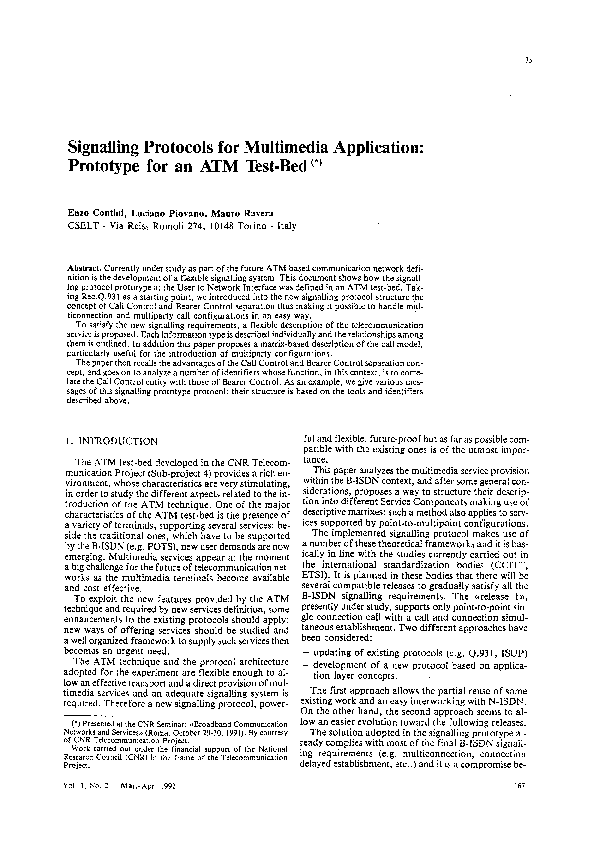 (PDF) Signalling protocols for multimedia application: Prototype for an ...