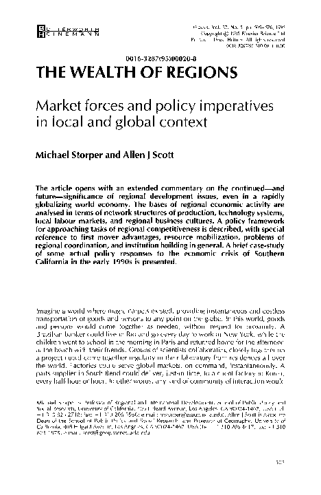 (PDF) The Wealth of Regions:: Market Forces and Policy Imperatives In ...