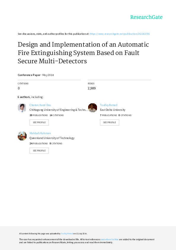 (PDF) Design and Implementation of an Automatic Fire Extinguishing ...