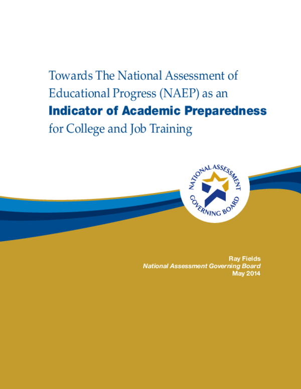 (PDF) National Assessment of Educational Progress indicator of academic ...