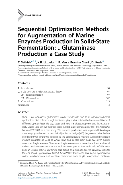 (PDF) Sequential Optimization Methods for Augmentation of Marine Enzymes Production in Solid ...