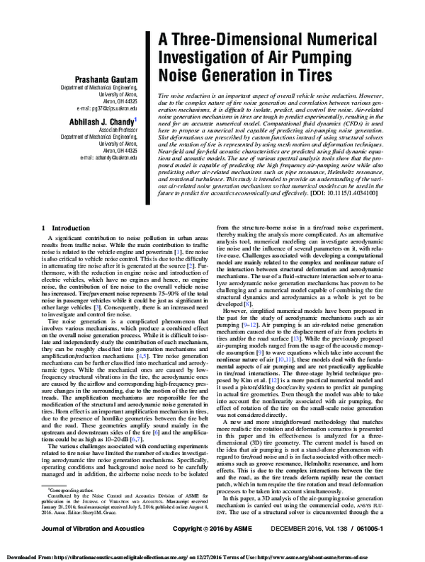 (PDF) A Three-Dimensional Numerical Investigation of Air Pumping Noise ...