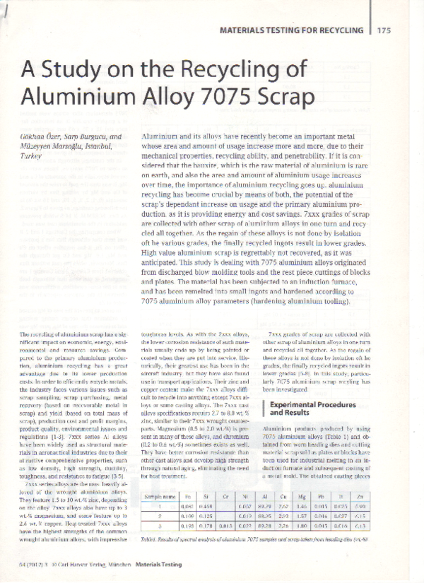 (PDF) A Study on the Recycling of Aluminium Alloy 7075 Scrap.pdf